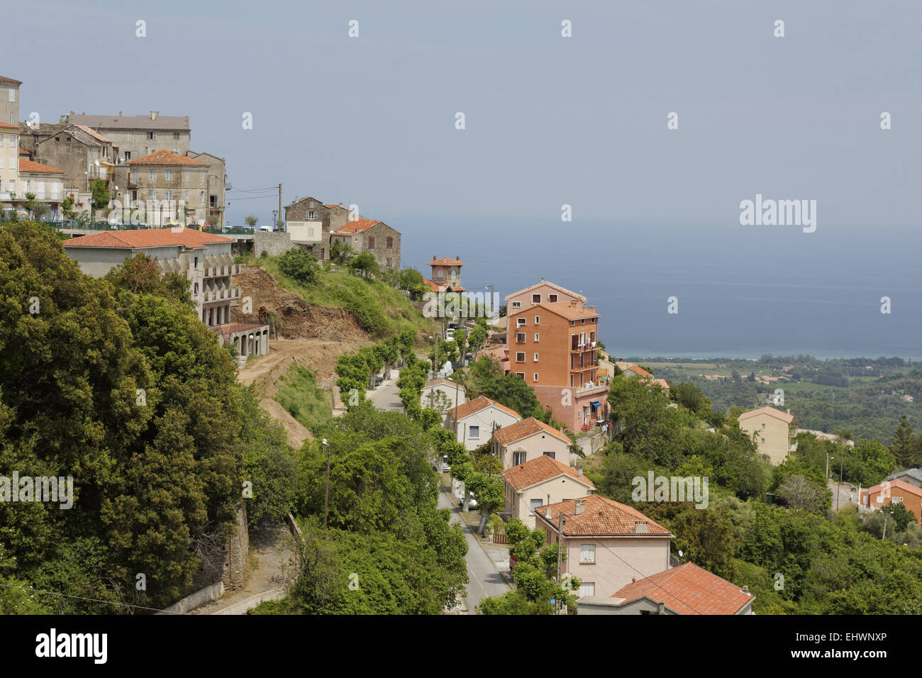 Village of Cervione, Costa Verde, Corsica Stock Photo - Alamy
