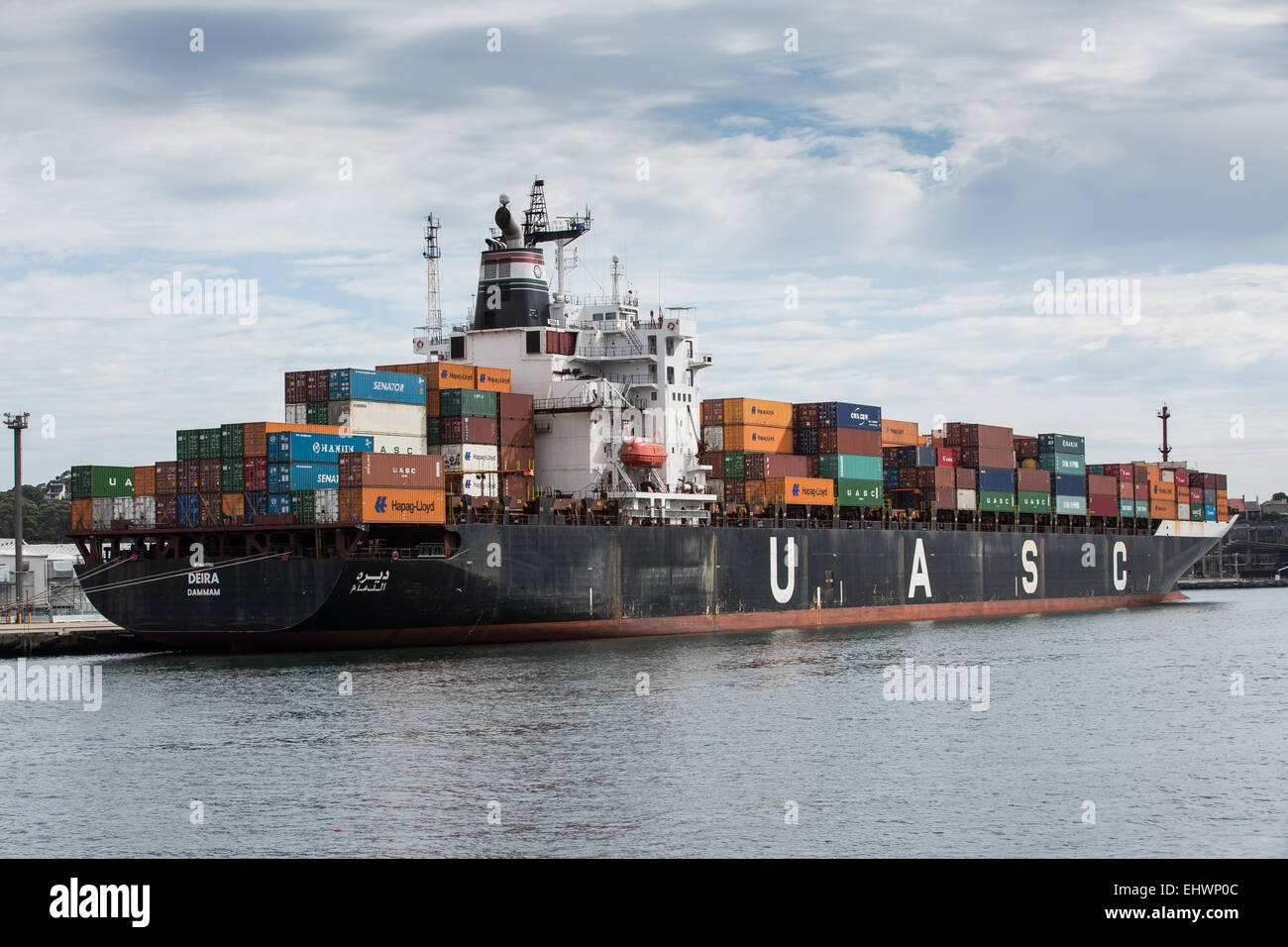 A container ship in port Stock Photo - Alamy