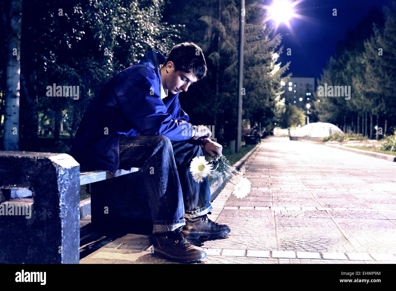 Alone Boy Waiting For His Love