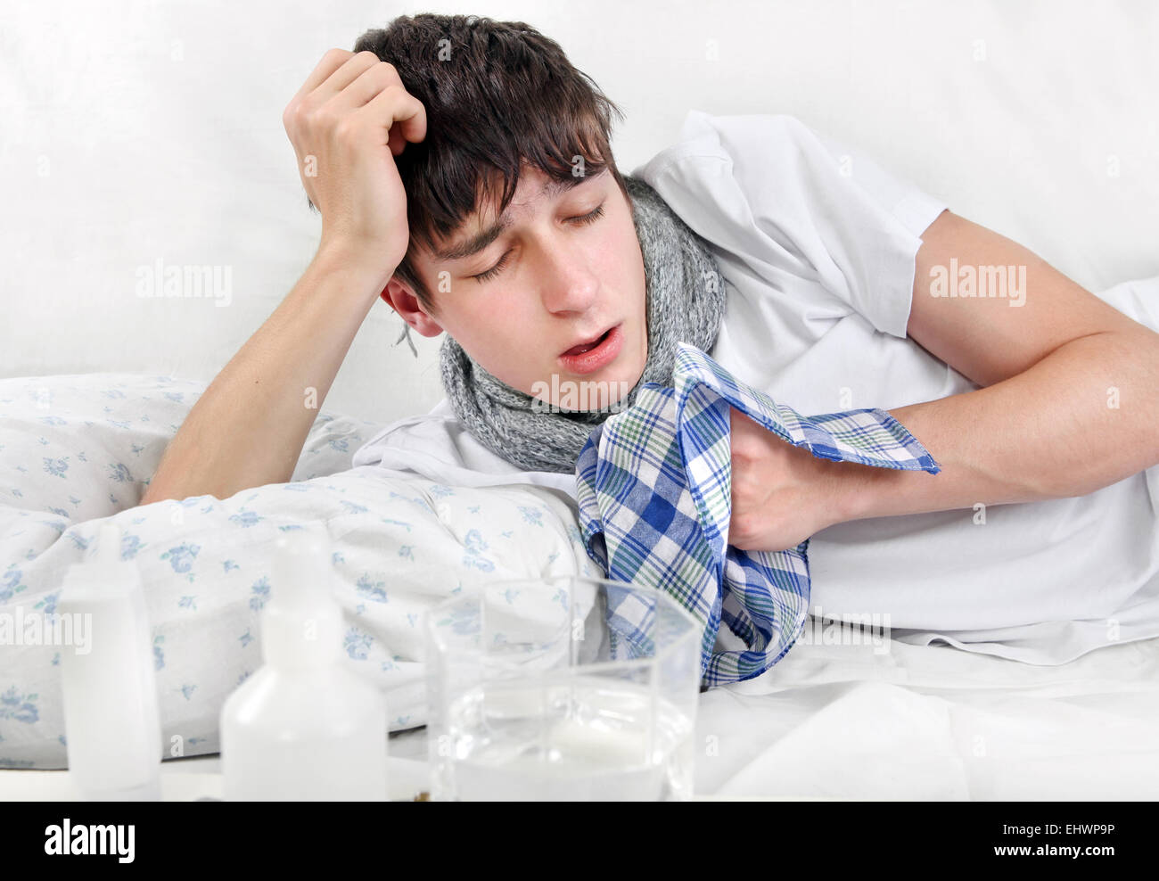 Sick Young Man Stock Photo - Alamy