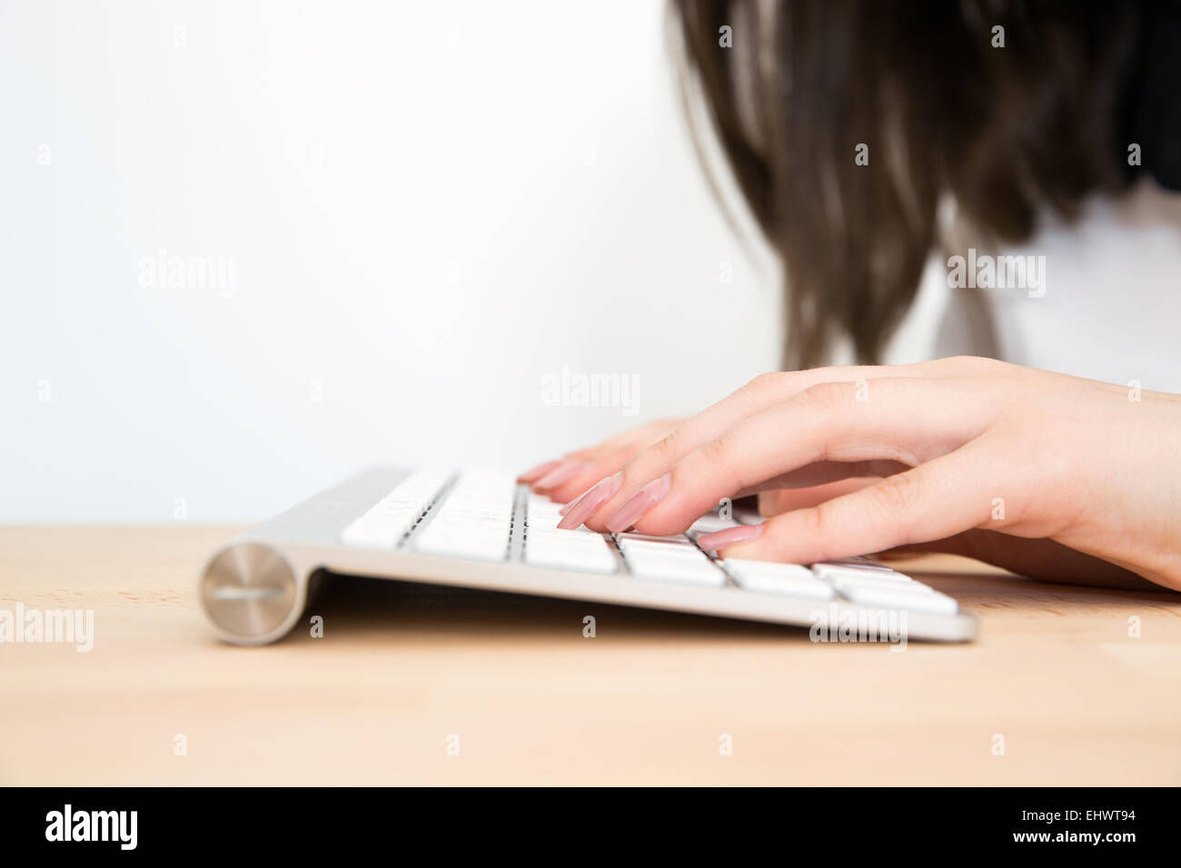 Hands female office worker using hi-res stock photography and images - Alamy