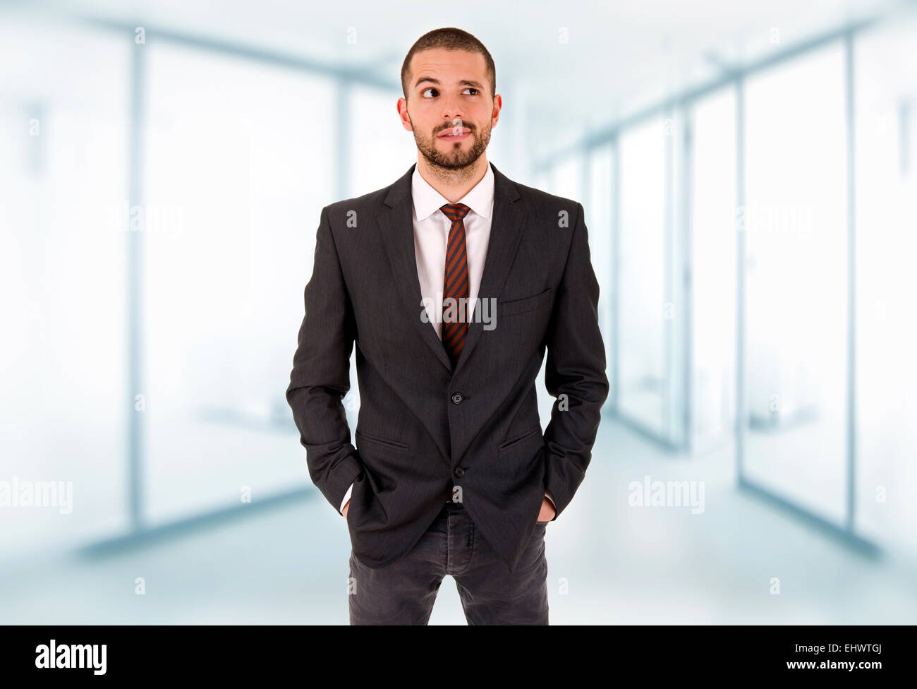 worried business man thinking at the office Stock Photo - Alamy