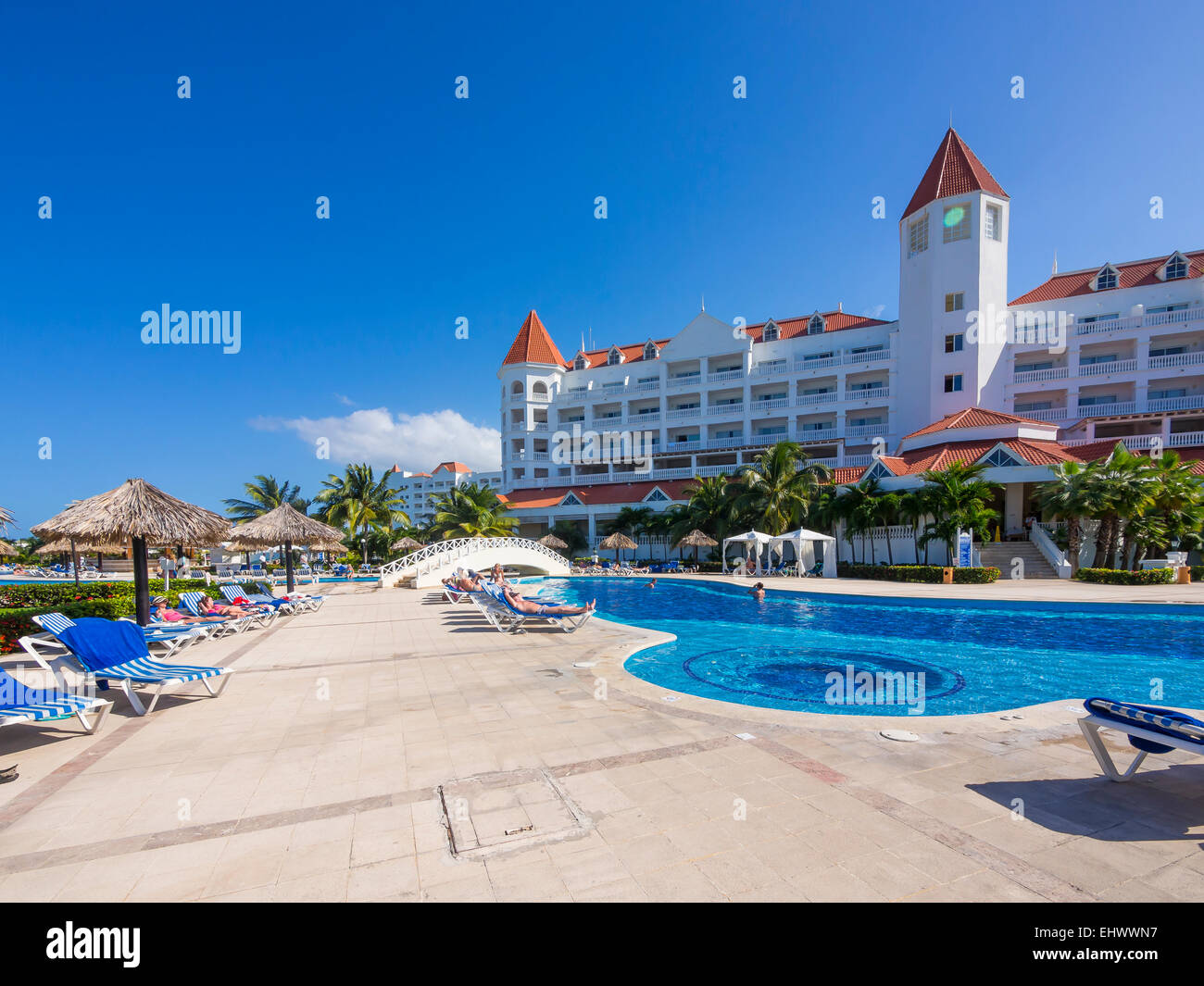 Jamaica, Runaway Bay, pool at Gran Bahia Principe luxus resort Stock ...