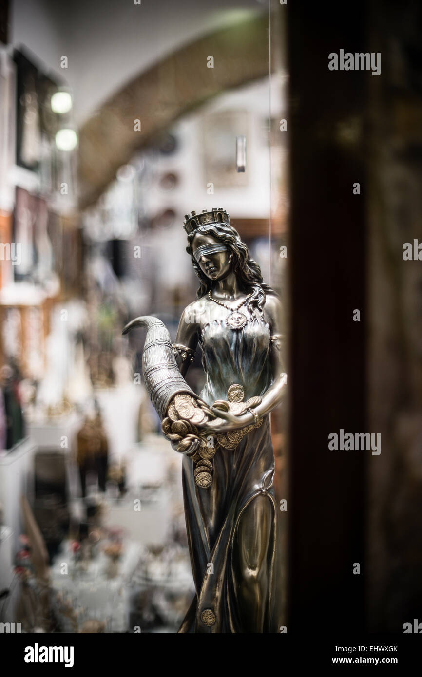 Greece, Peloponnesos, statue of nymph Amalthea in an antique shop Stock ...
