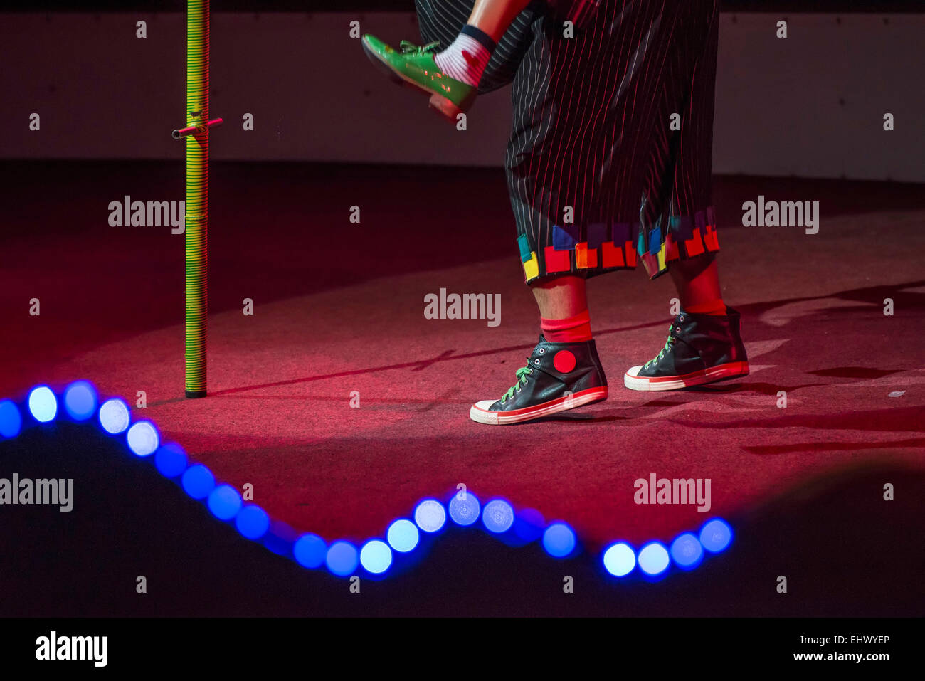 Two clowns performing in a circus Stock Photo - Alamy