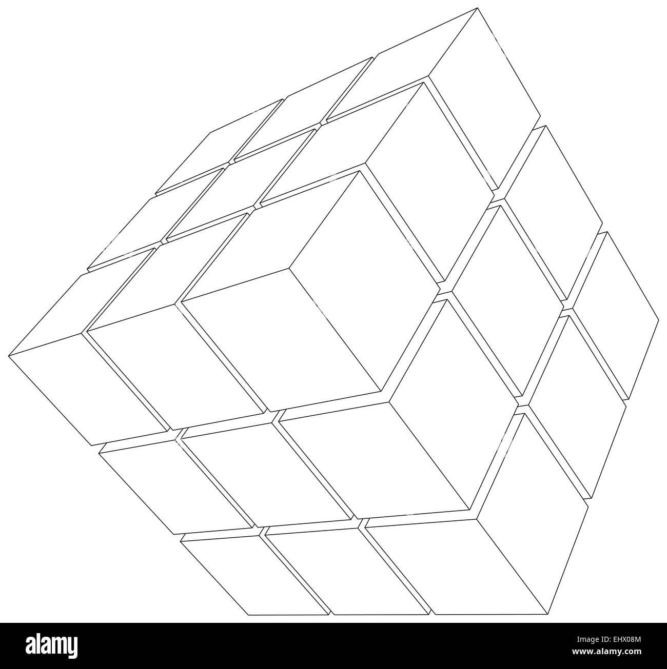3d rectangle illustration outline High Resolution Stock Photography and ...
