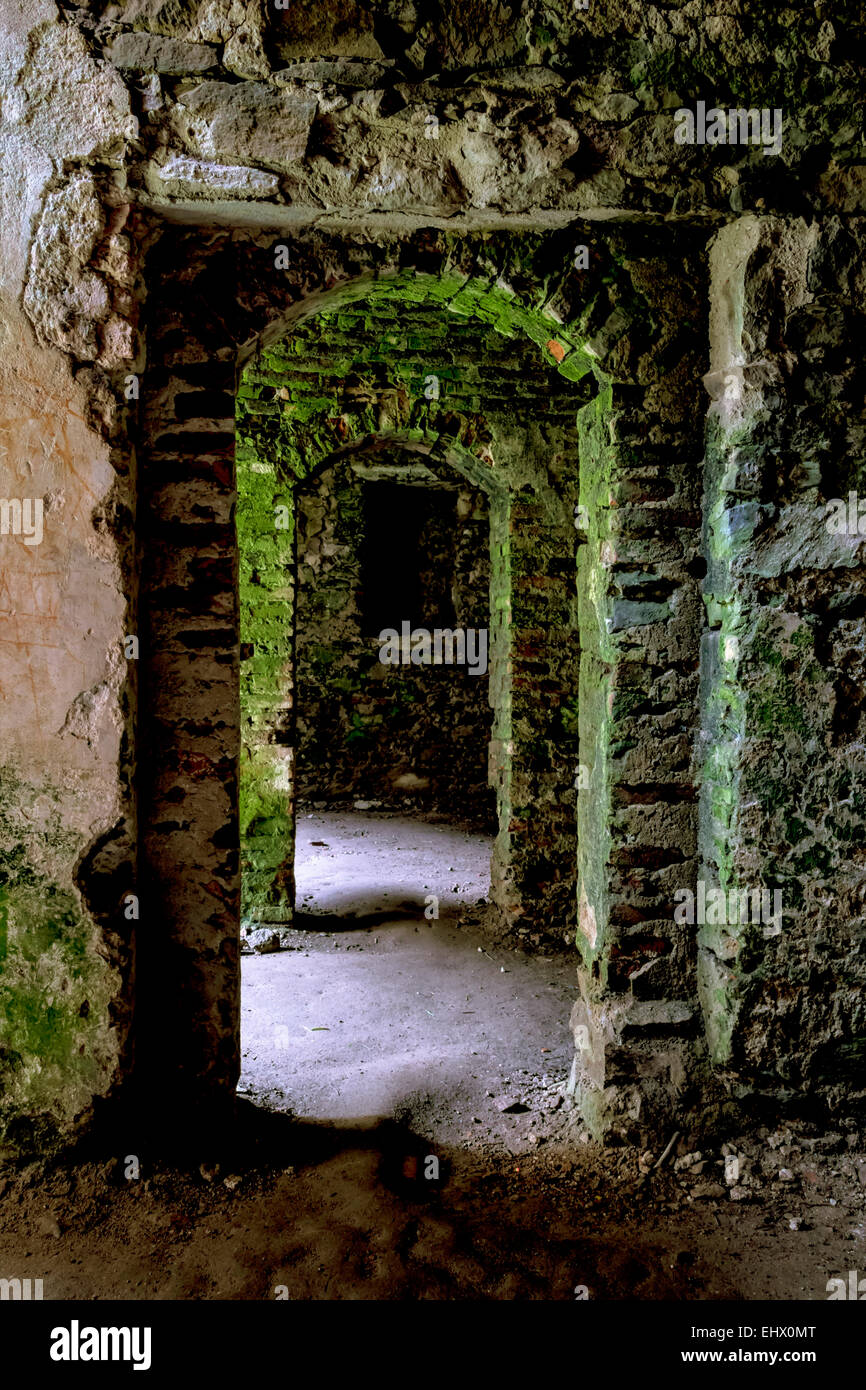Austria, Eferding, passage at castle ruin Schaunberg Stock Photo - Alamy