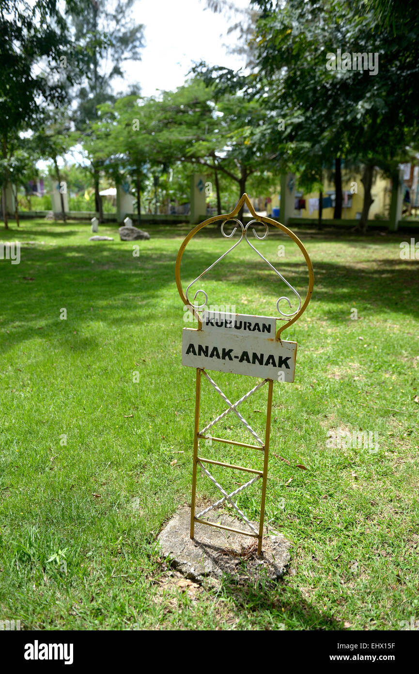 Indonesia, Banda Aceh, common grave for the victims of the Tsunami 2004 ...