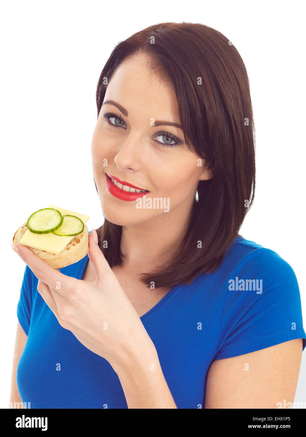 Model eating cheese hi-res stock photography and images - Alamy