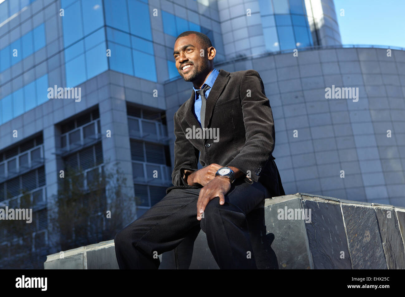 South Africa, portrait of smiling businessman Stock Photo - Alamy