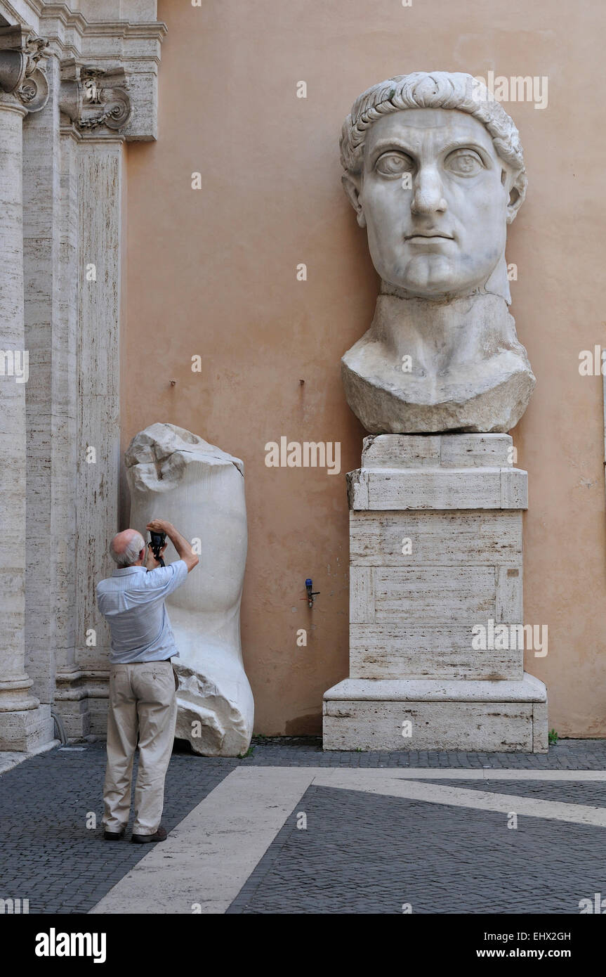 Capitoline Museums Musei Capitolini Rome Italy statue of Roman Emperor ...