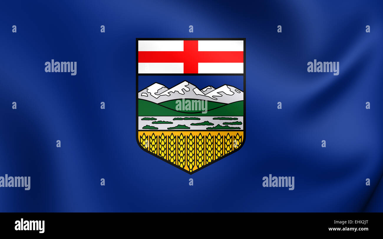 Flag of Alberta, Canada. Close Up Stock Photo - Alamy