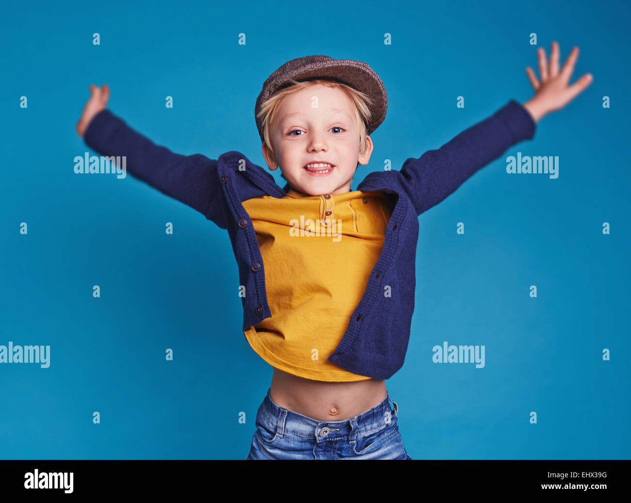 Little excited boy Stock Photo - Alamy