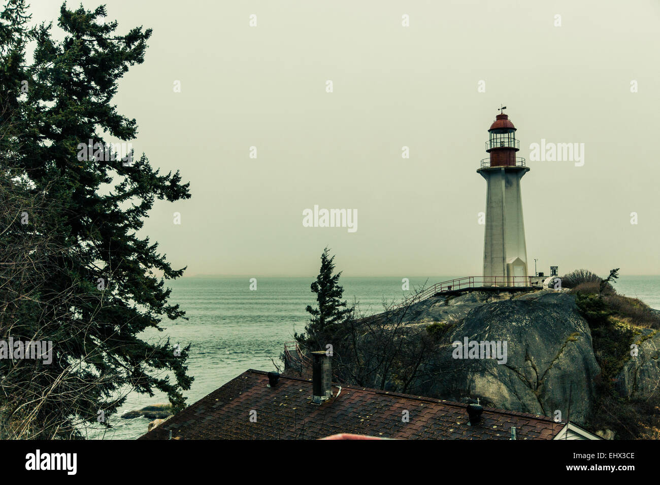 Canada, Vancouver, Lighthouse Park with Point Atkinson Lighthouse Stock ...