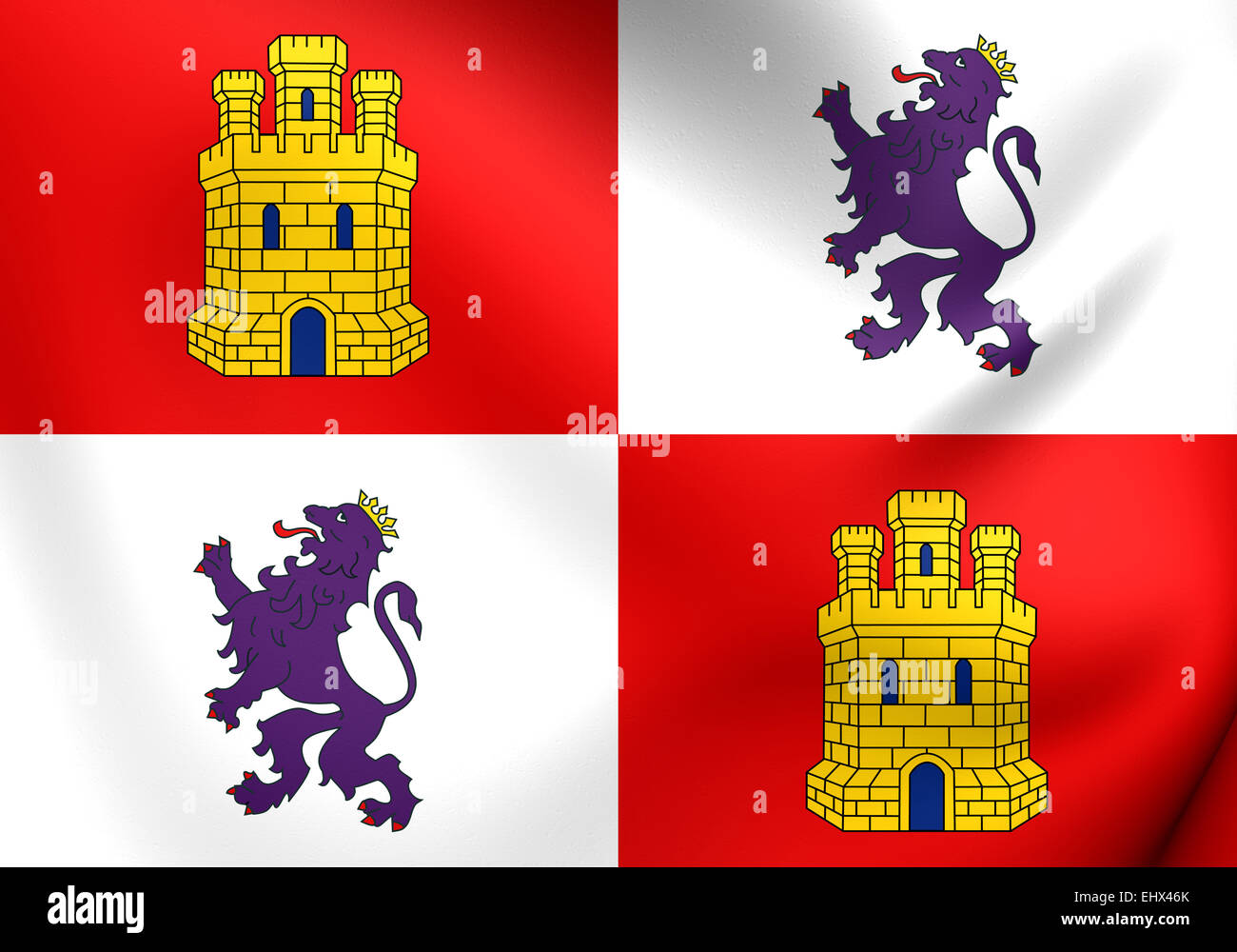 Flag leon province spain close hi-res stock photography and images - Alamy
