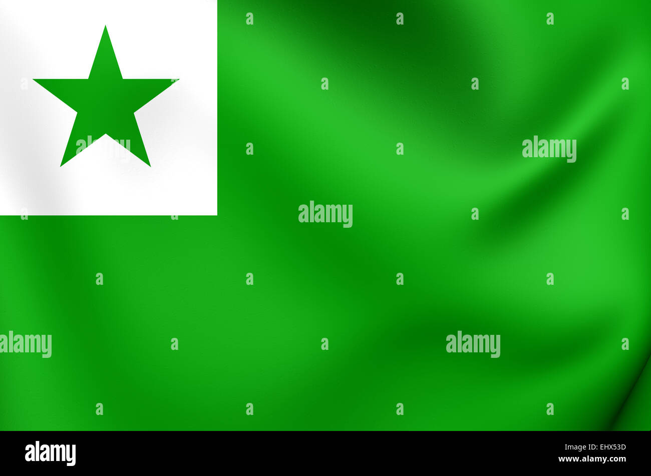 Flag of Esperanto. Close Up Stock Photo - Alamy