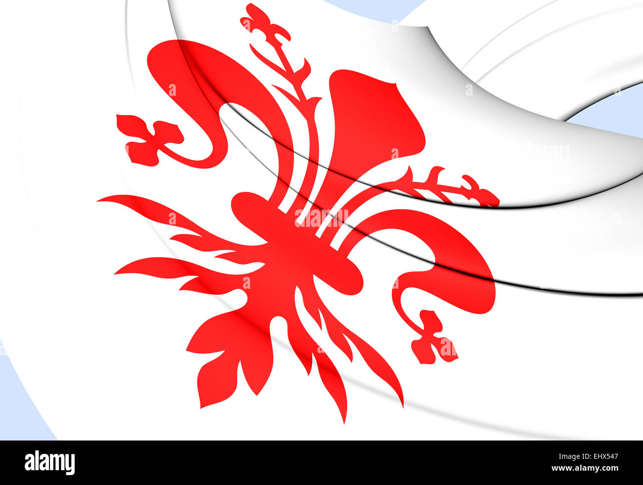 Flag of Florence, Italy. Close Up Stock Photo - Alamy