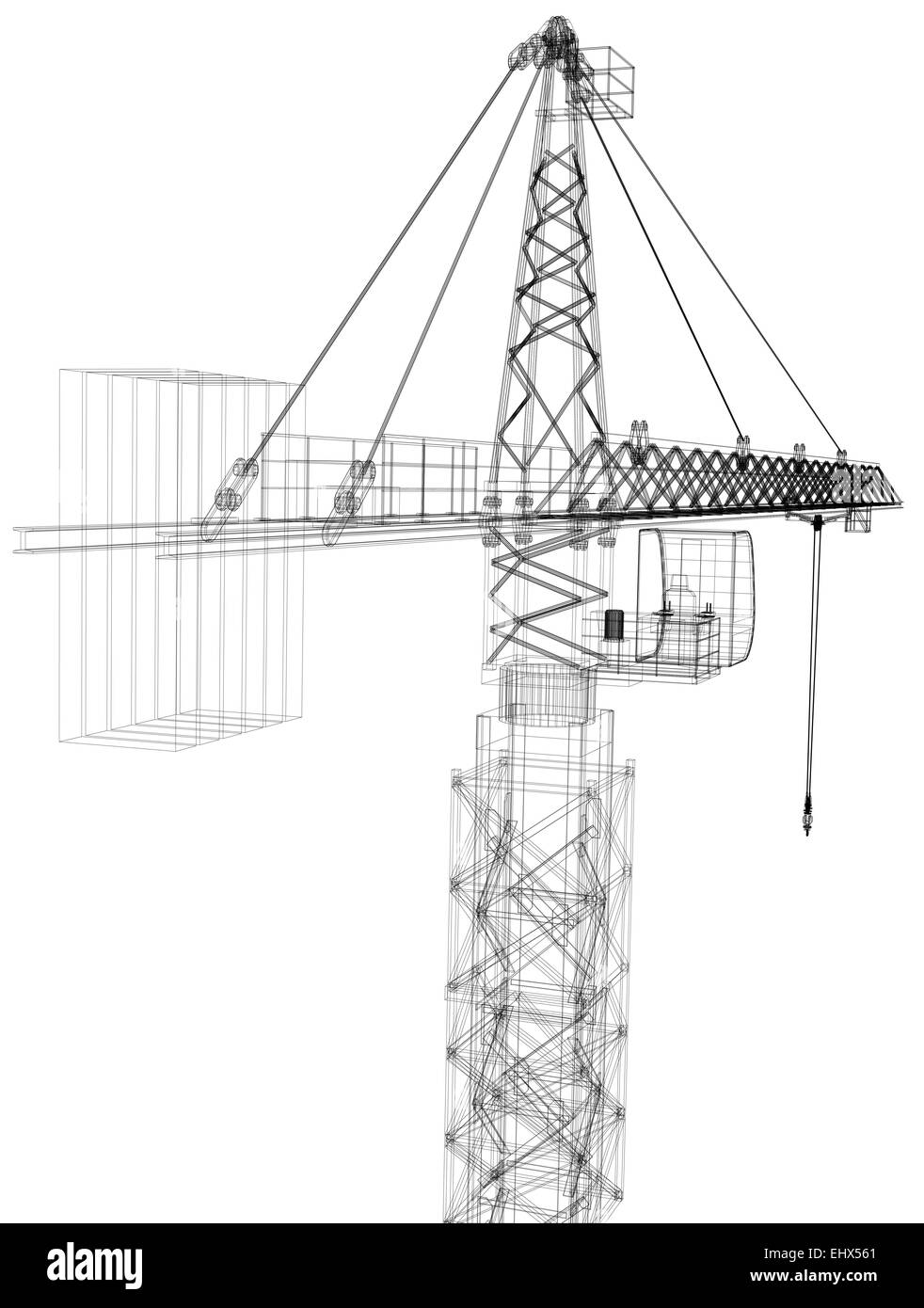 Tower crane sketch hi-res stock photography and images - Alamy