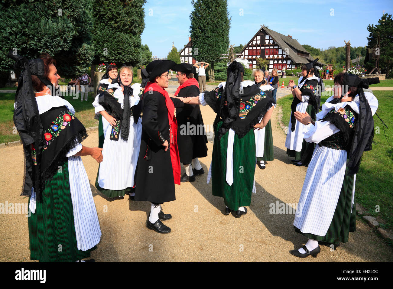 Dancing people in the mill museum Gifhorn, Lower Saxony, Germany ...