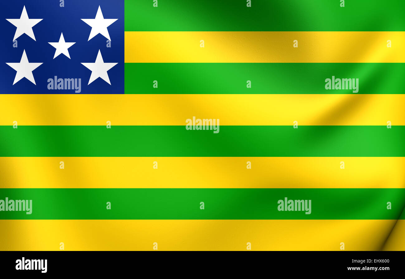 Flag of Goias, Brazil. Close Up Stock Photo - Alamy