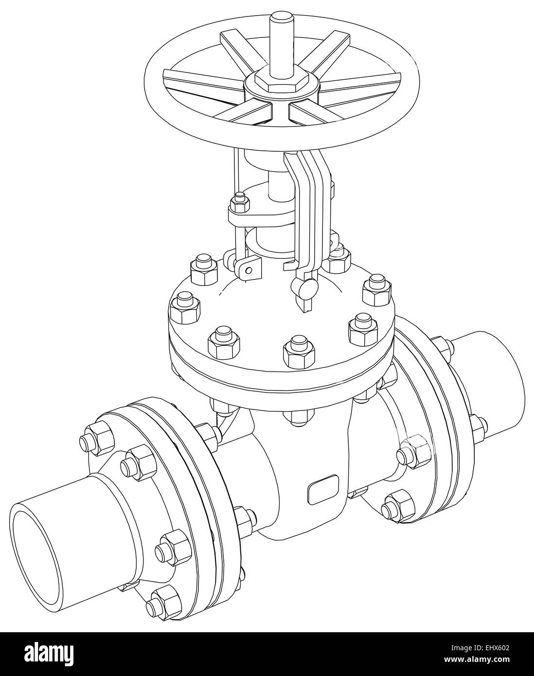 Industrial valve. Vector rendering of 3d Stock Photo - Alamy