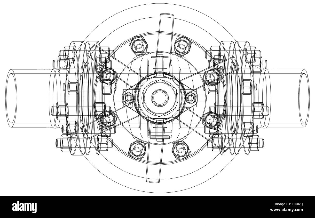 Industrial valve. Vector rendering of 3d Stock Photo - Alamy