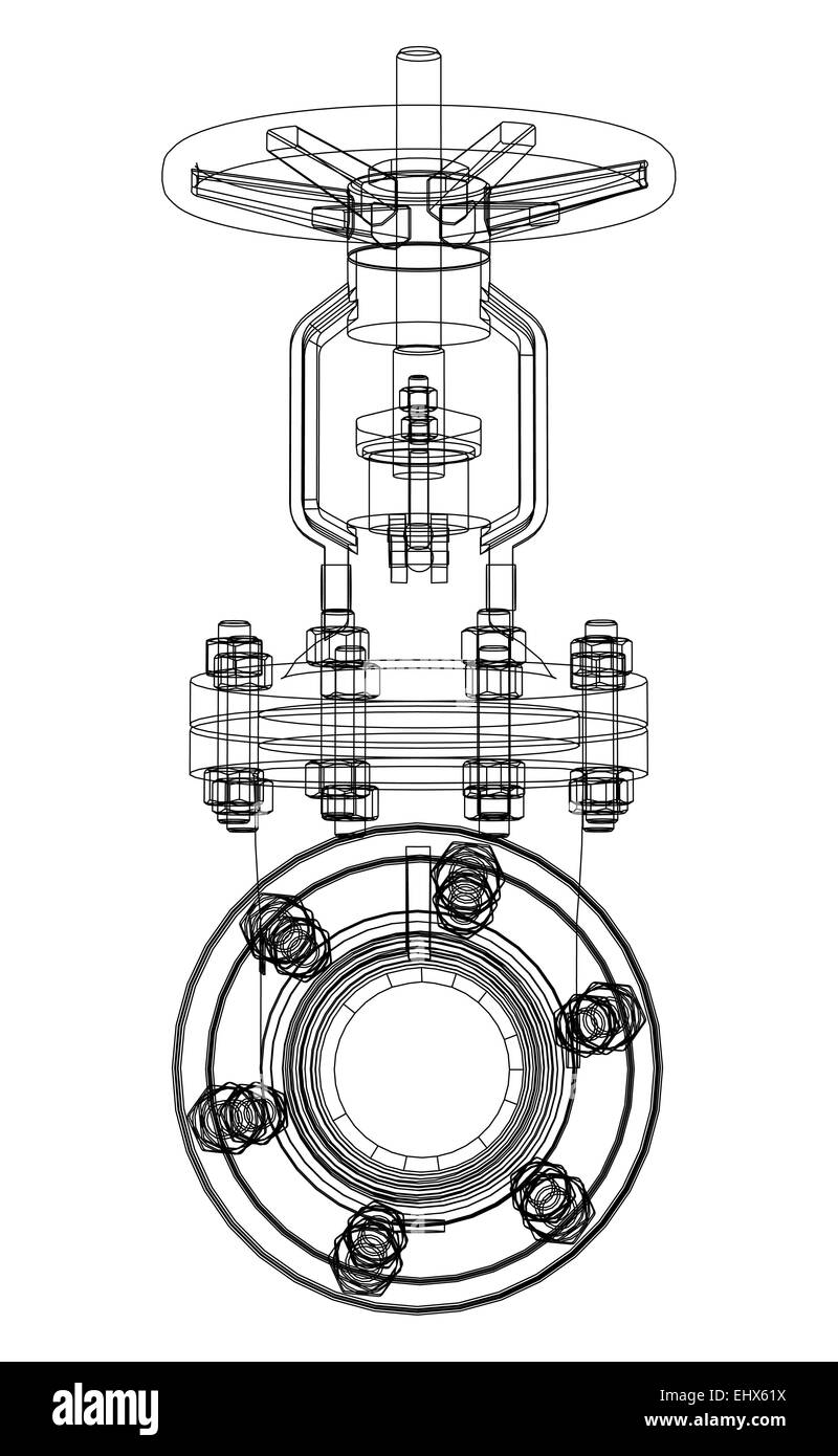 Industrial valve. Vector rendering of 3d Stock Photo - Alamy