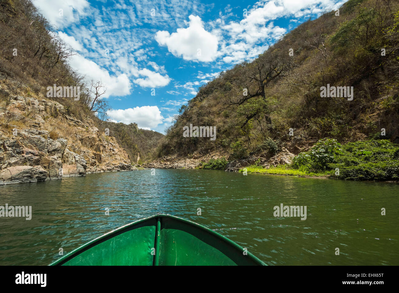 Boat navigable part of the Coco River before it narrows into the Somoto ...
