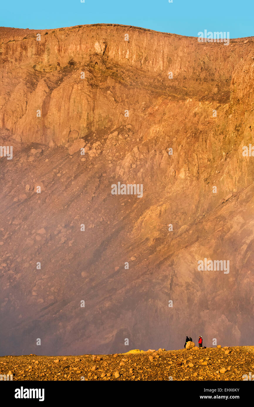 Smoking 700m wide crater of active Volcan Telica, one of the country's ...