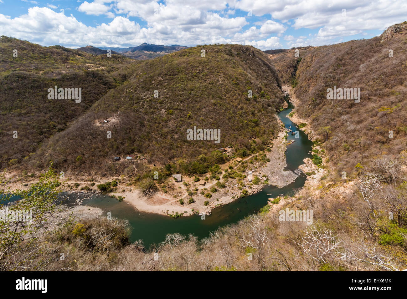 Boat-navigable part of the Coco River before it narrows into the Somoto ...