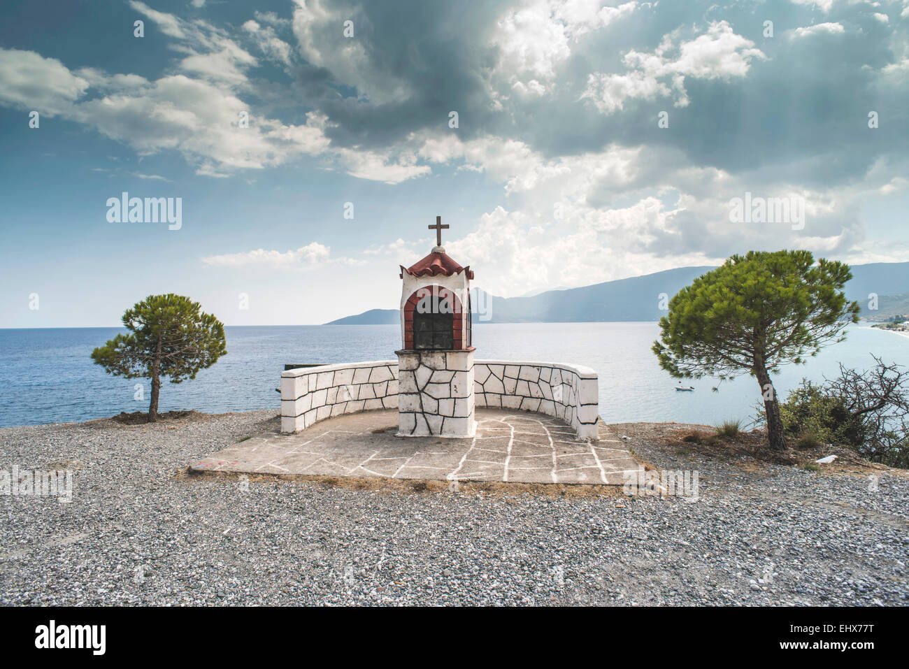 Greece, altar in front of the sea Stock Photo - Alamy