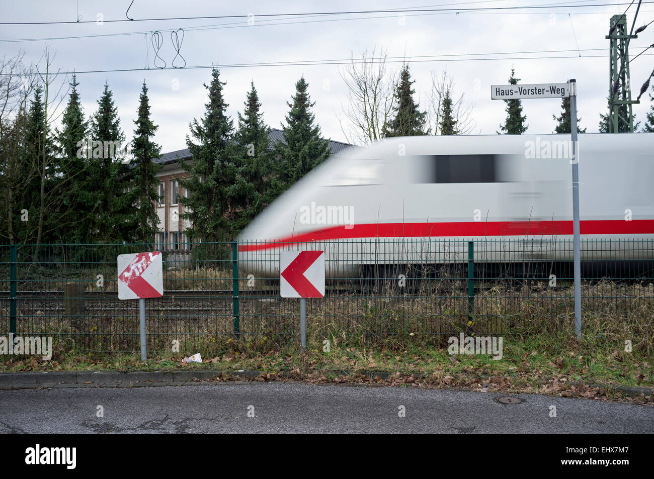 German Railways ICE passenger train Leichlingen Germany Stock Photo - Alamy