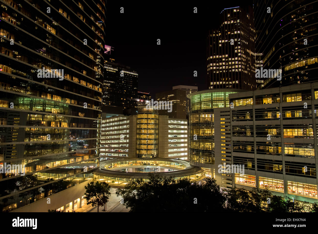 Oct 30, 2014 - Downtown Houston buildings at night Stock Photo - Alamy