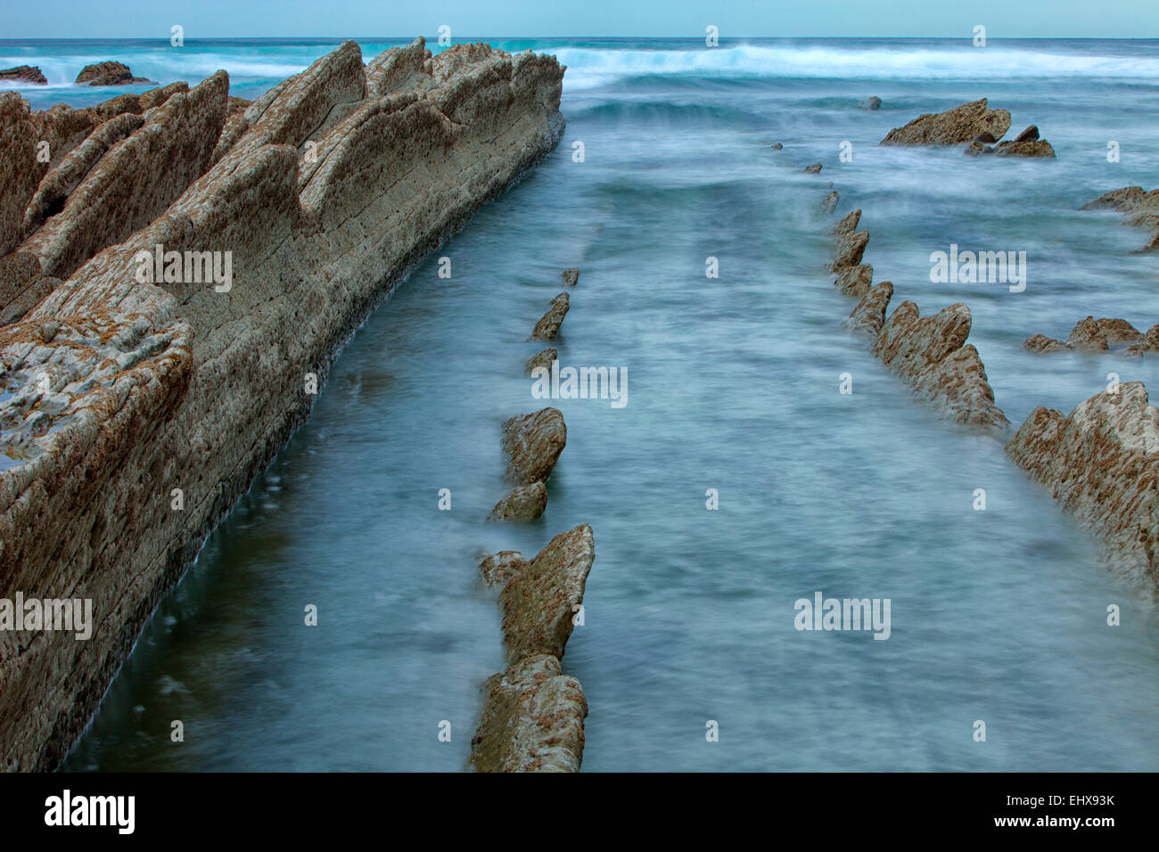 Spain, Biskaia Province, Barrika beach at sunset Stock Photo - Alamy
