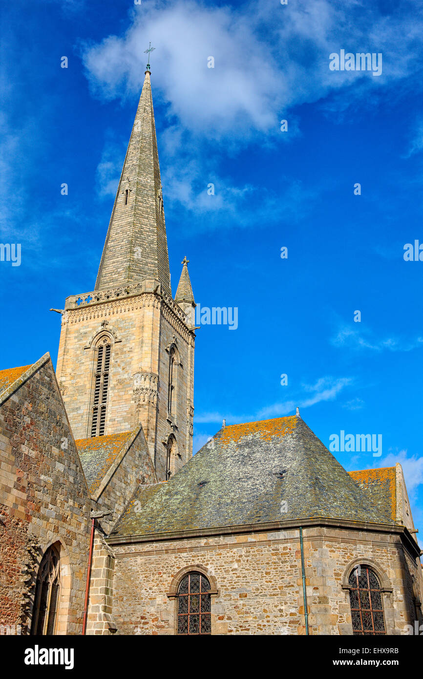 France, Brittany, Saint Malo, Cathedral of Saint Vincent Stock Photo ...