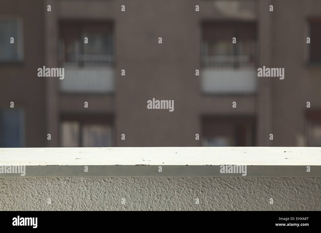 Living in a city, terrace view details Stock Photo - Alamy
