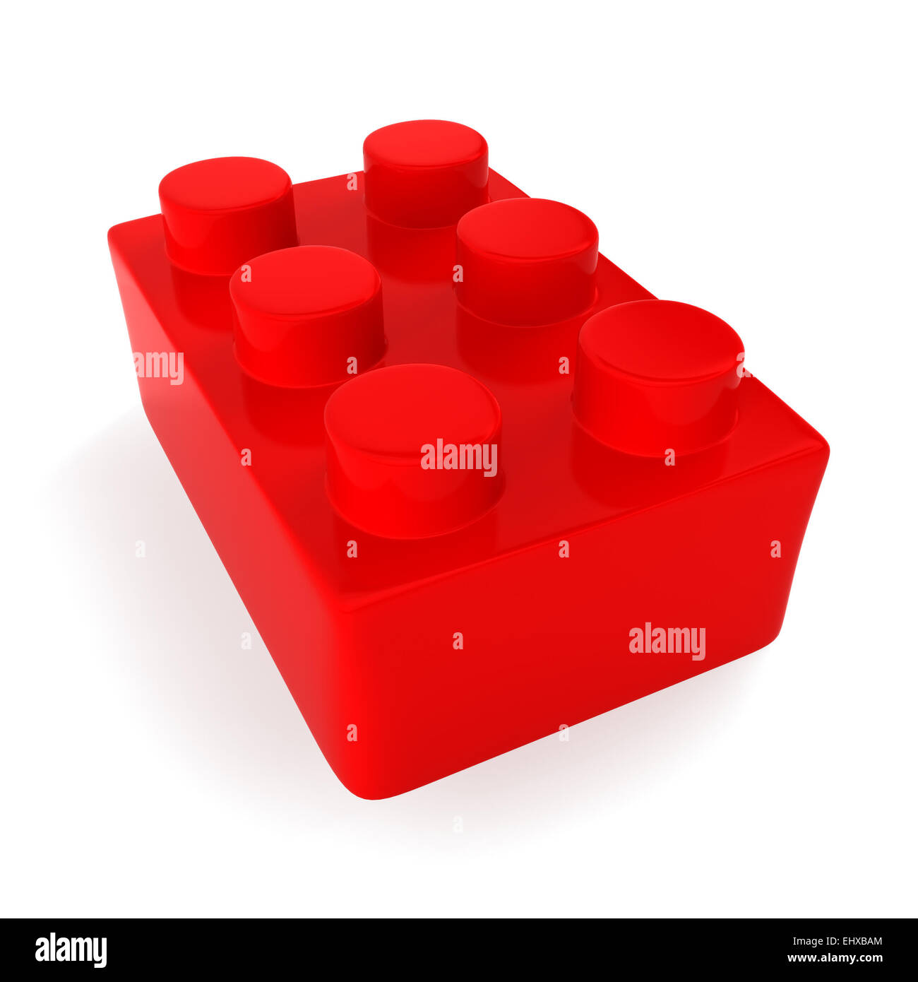 Toy brick. 3d illustration on white background Stock Photo - Alamy