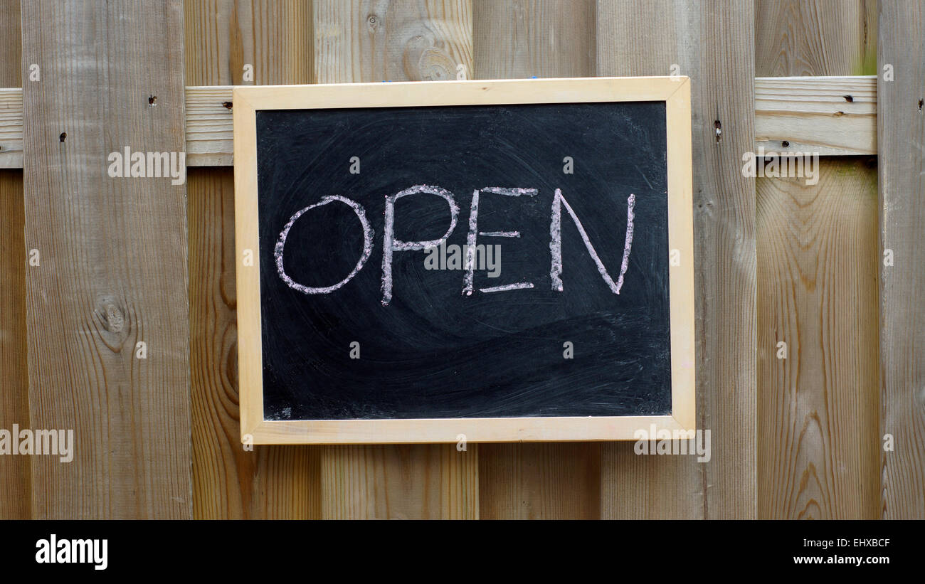 Open close hanging board hi-res stock photography and images - Alamy