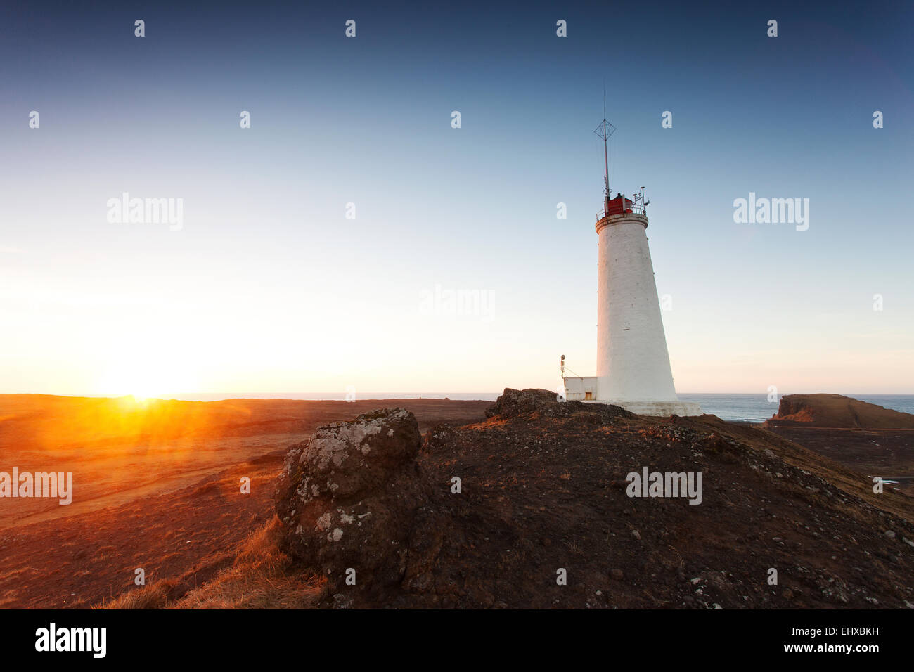 Iceland, Reykjanesskagi, lighthouse Reykjanesviti Stock Photo - Alamy