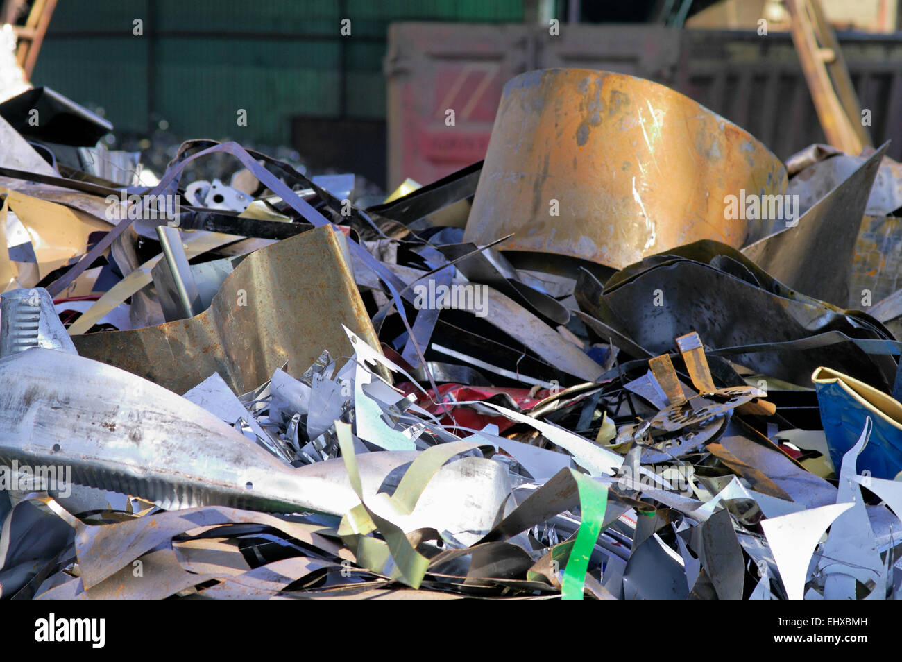 Industrial metallic scrap ready to be recycled Stock Photo - Alamy