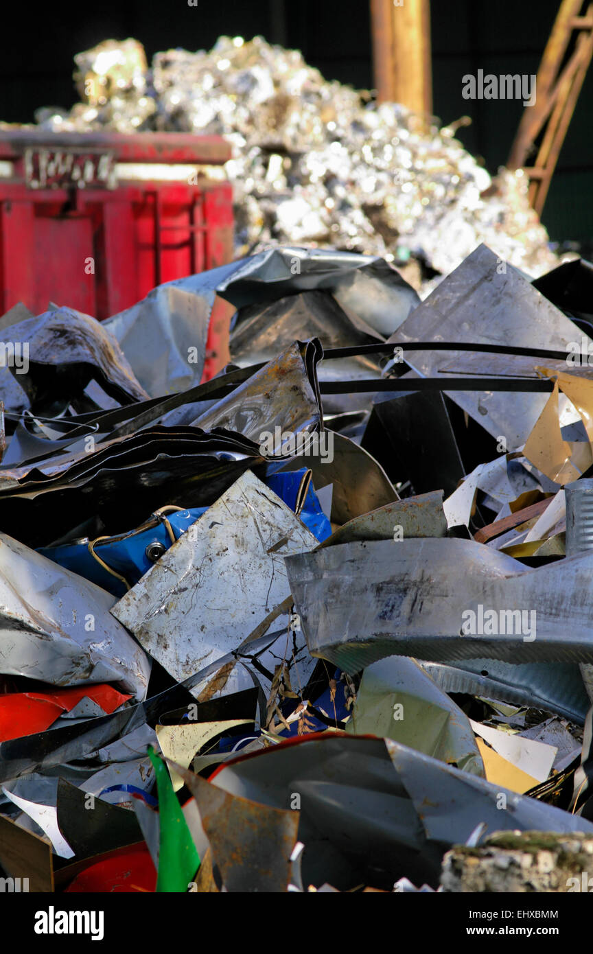 Industrial metallic scrap ready to be recycled Stock Photo - Alamy