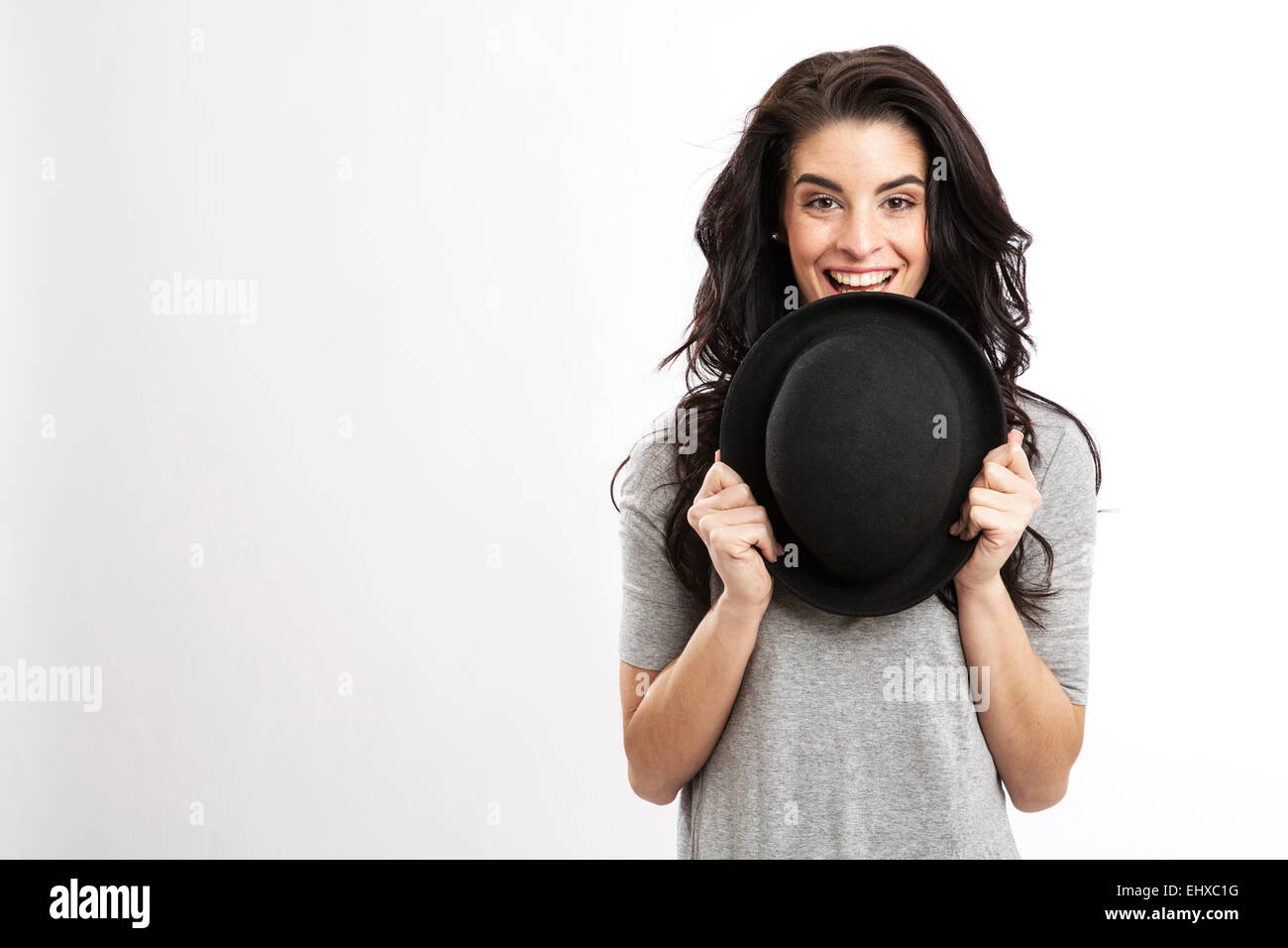 Woman bowler hat hi-res stock photography and images - Alamy