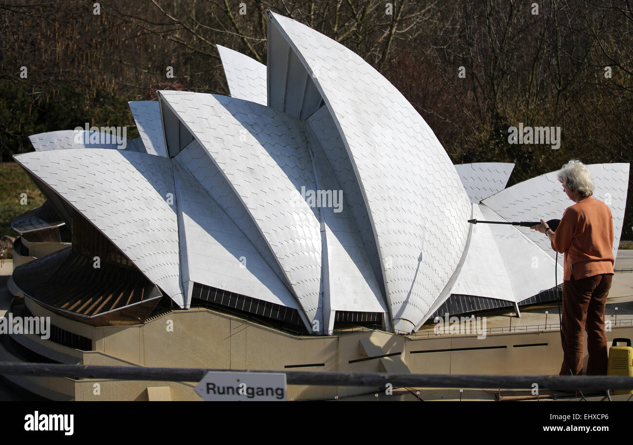 A miniature version of the Sydney opera house is on display at the ...