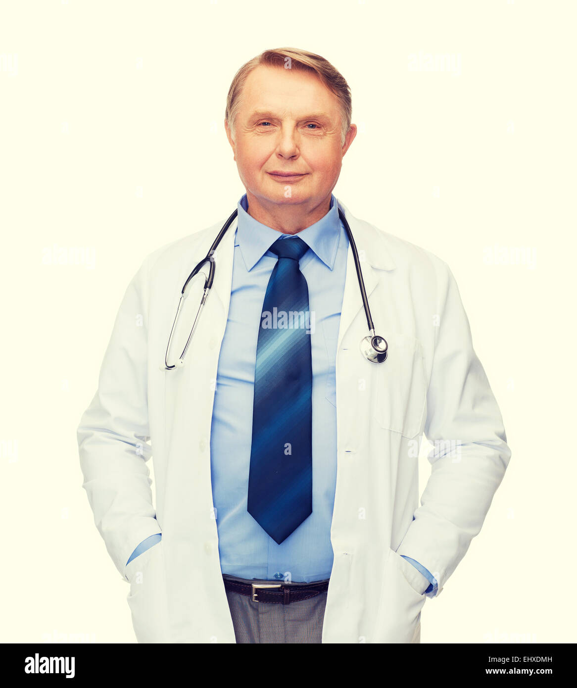 smiling doctor or professor with stethoscope Stock Photo - Alamy