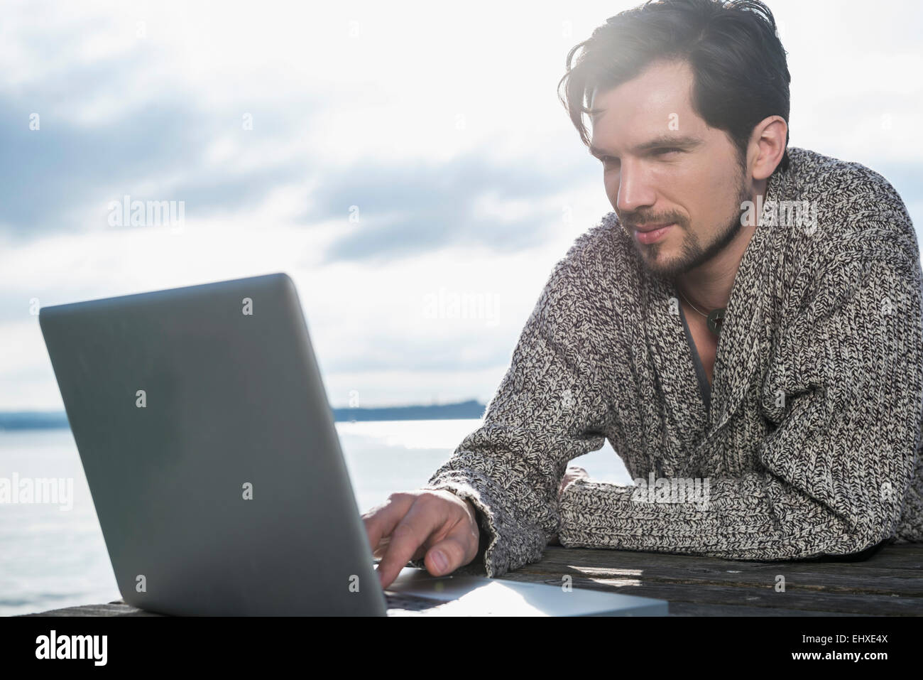 Person using facebook man hi-res stock photography and images - Alamy