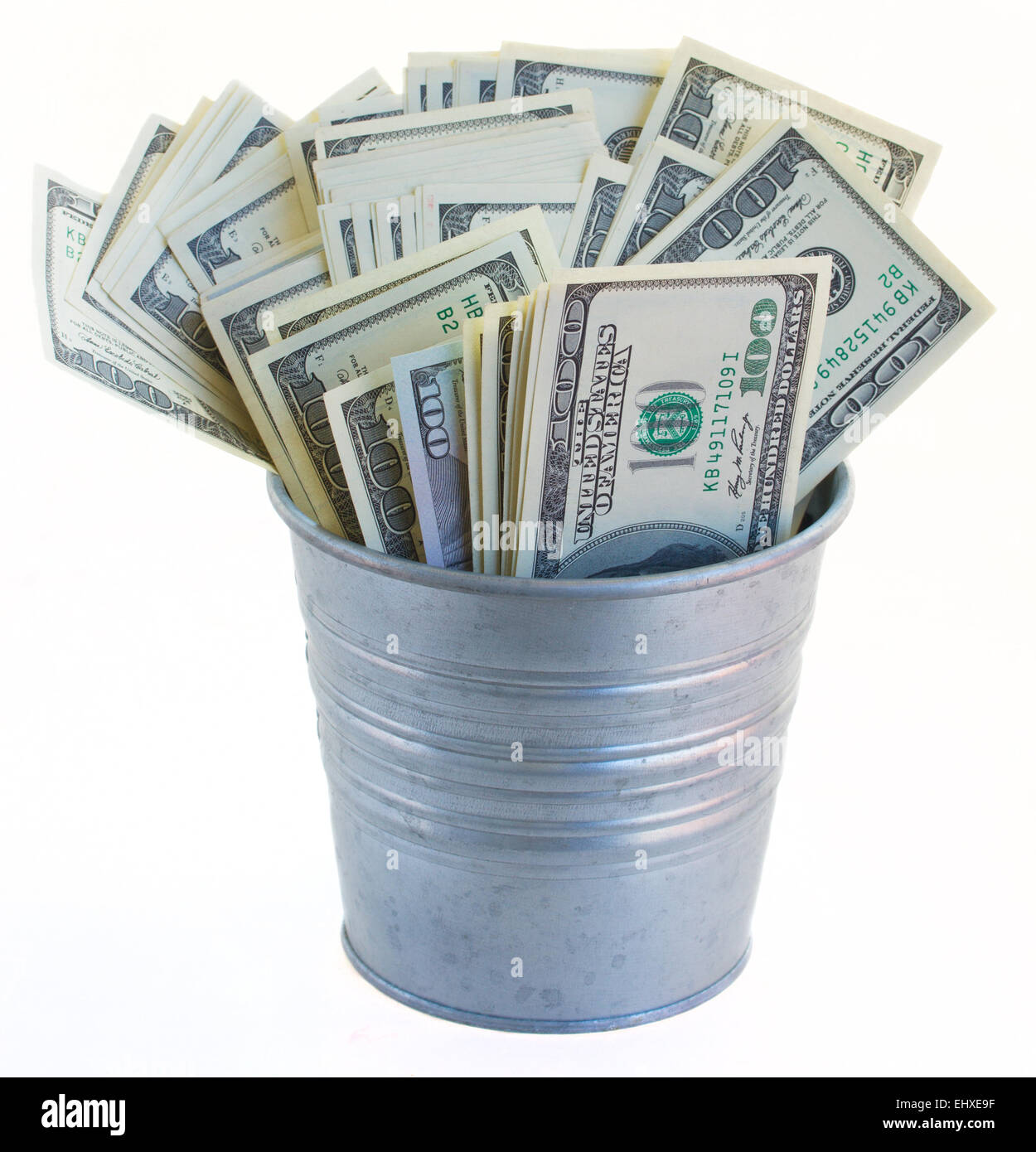 pot of dollars Stock Photo - Alamy