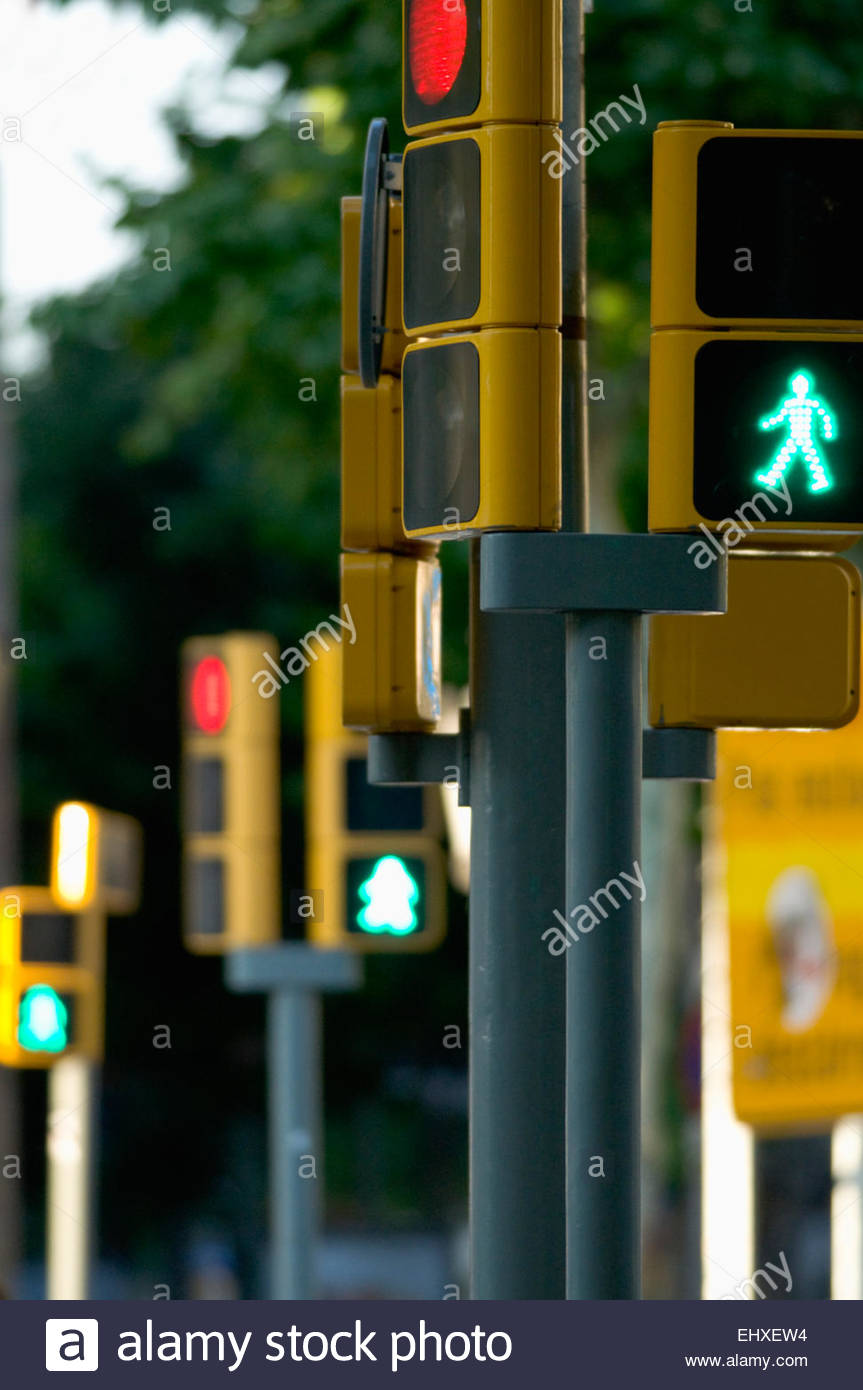 Traffic Lights Green Figure Crossing High Resolution Stock Photography ...