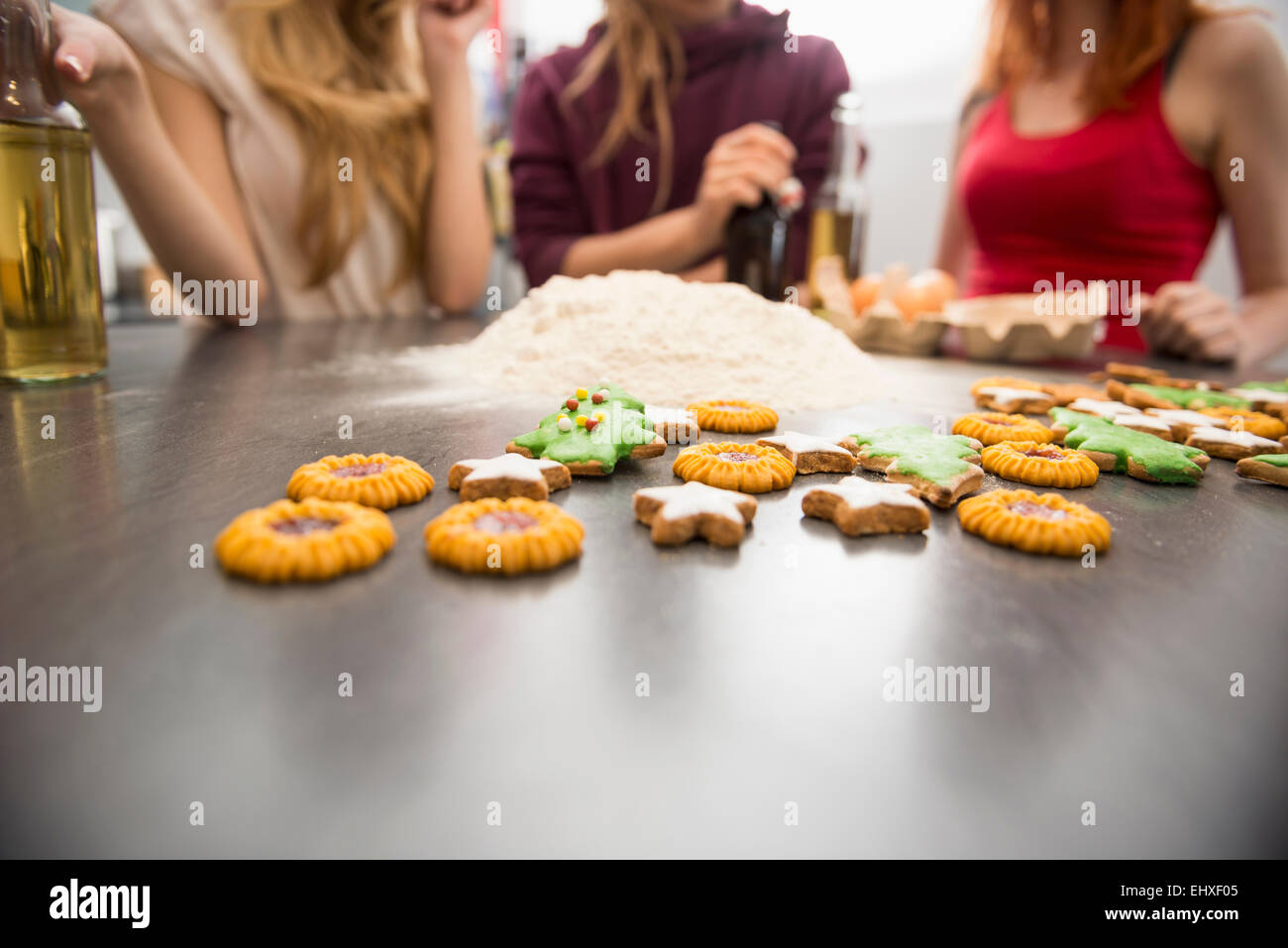 Baking Christmas Cookies With Friends