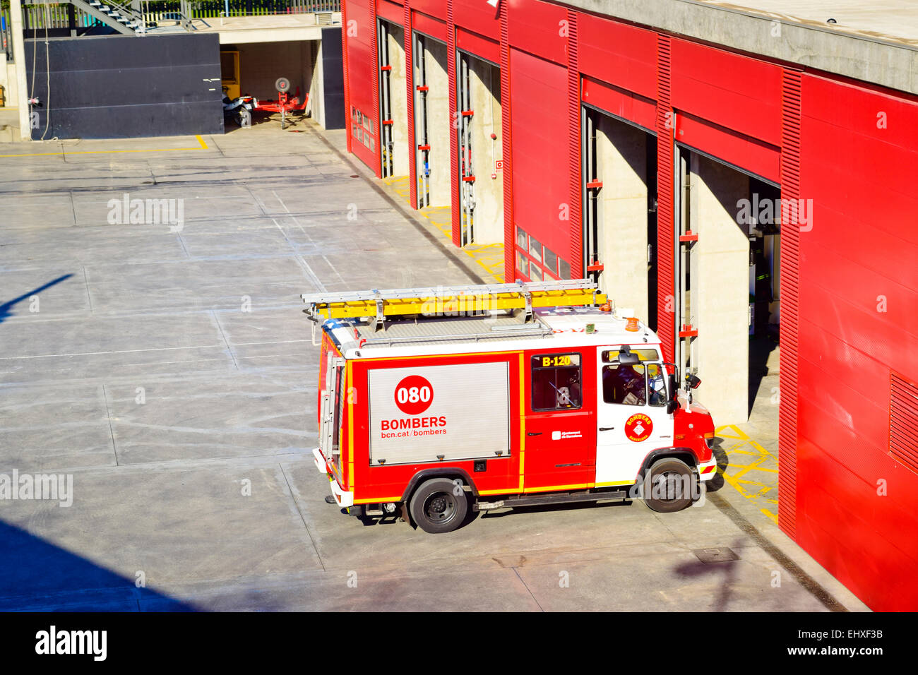 Firefighter station. Barcelona, Catalonia, Spain Stock Photo - Alamy