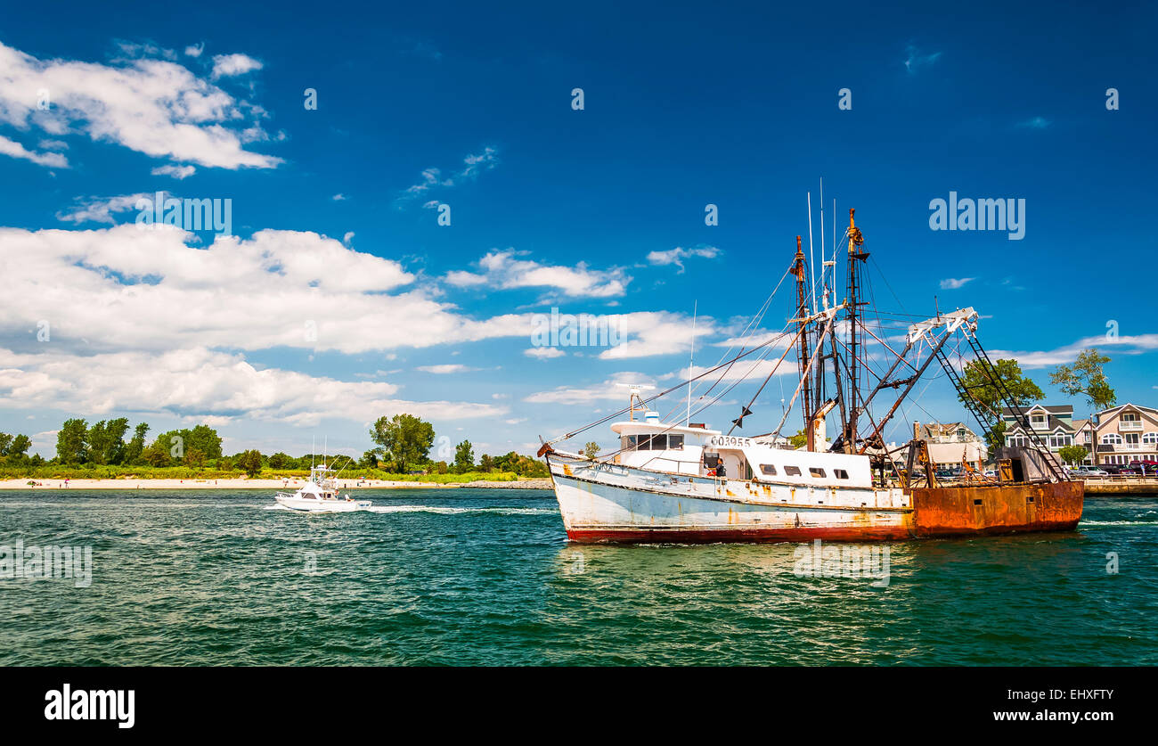Old ship in Manasquan Inlet, in Point Pleasant Beach, New Jersey Stock ...